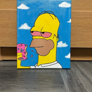 Homer Simpson Faded Painting - Etsy