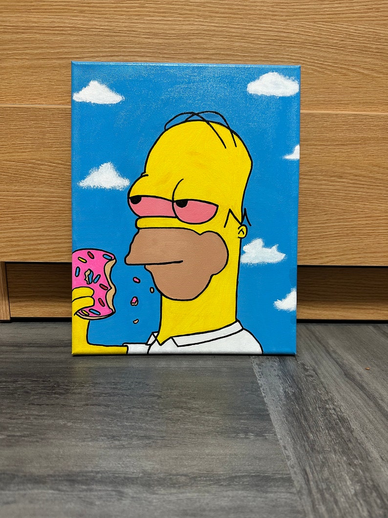 Homer Simpson Faded Painting - Etsy