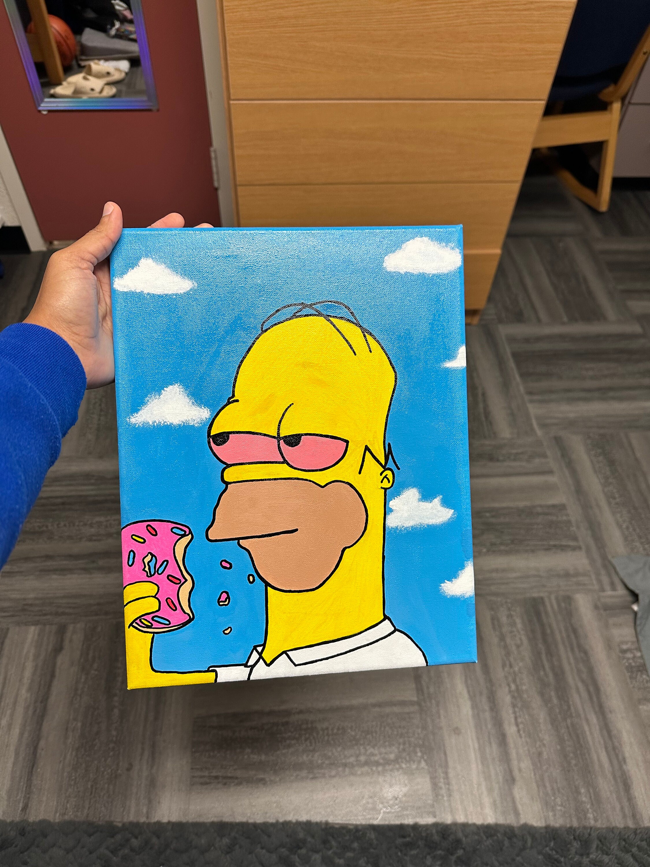 Homer Simpson Faded Painting - Etsy