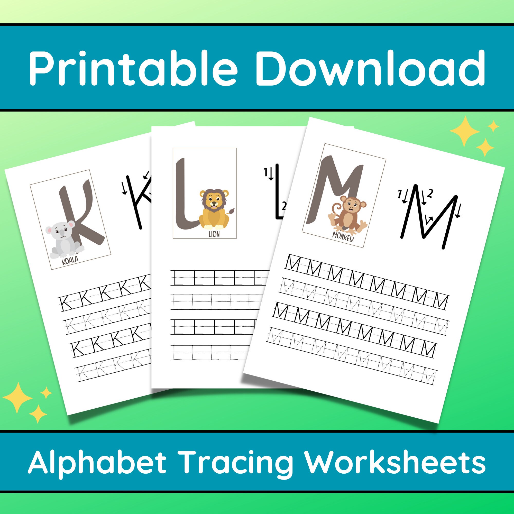 Alphabet Tracing Worksheets, Letter Tracing, Preschool Worksheets ...
