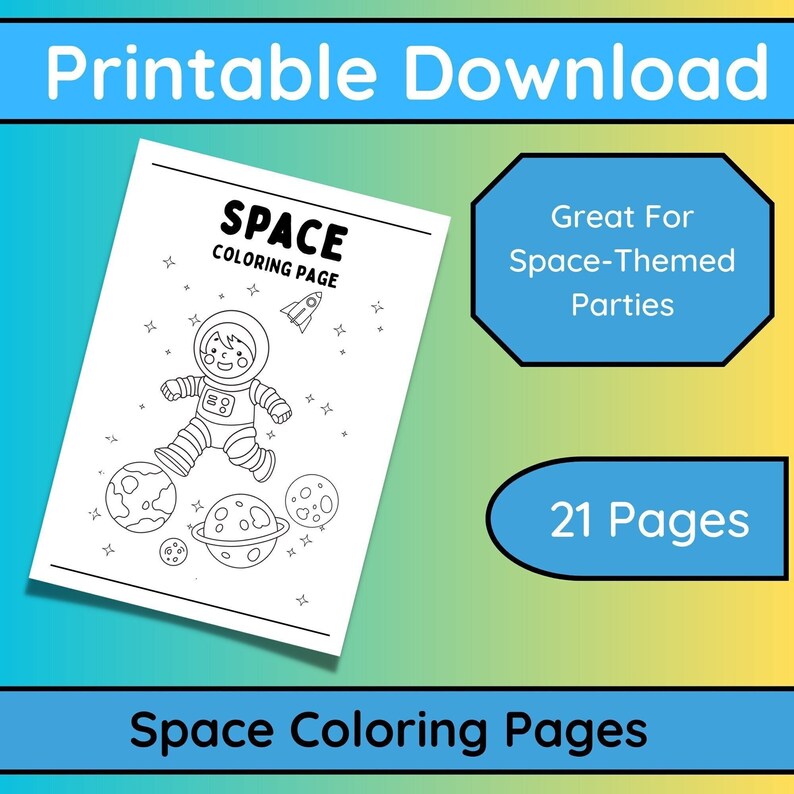 Space Coloring Pages, Space Coloring Pages for Kids, Activity Pages ...