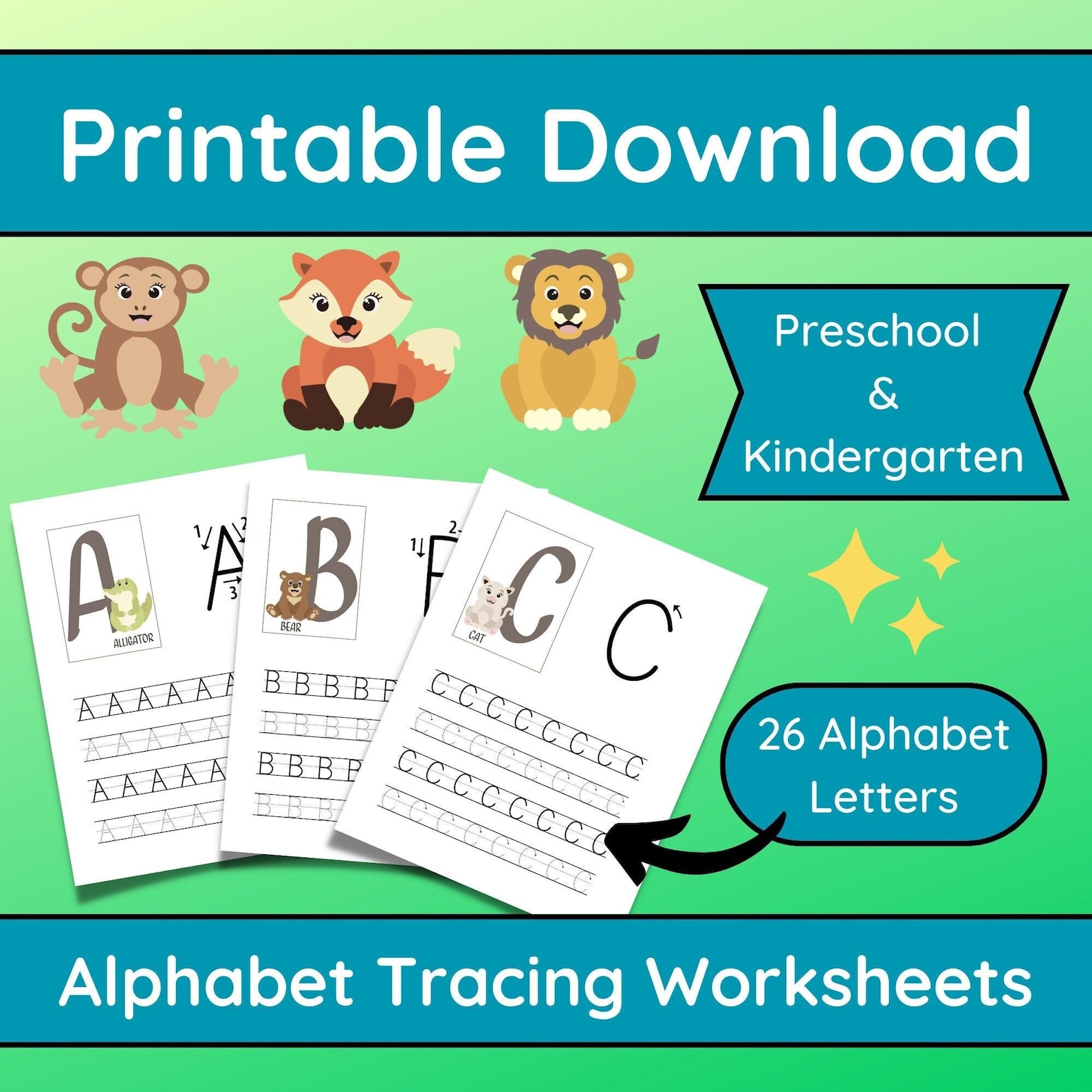 Alphabet Tracing Worksheets, Letter Tracing, Preschool Worksheets ...