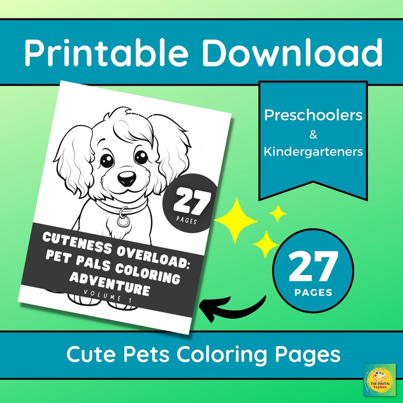 Cute Pets Coloring Pages for Kids Printable Animal Coloring Pages for ...