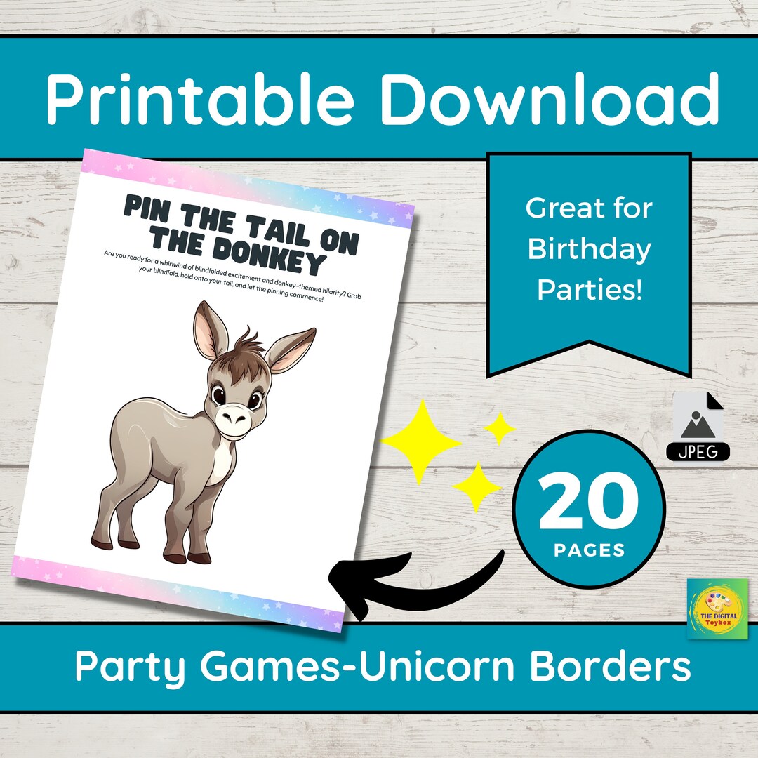 Party Game Printables | Unicorn Party Activity Sheets | Birthday Party ...
