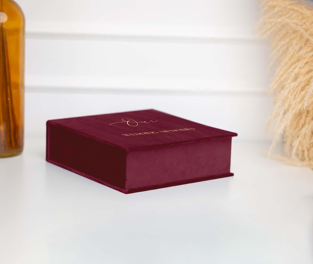 Personalized Velvet Keepsake Box | Handmade Memory Box - Etsy
