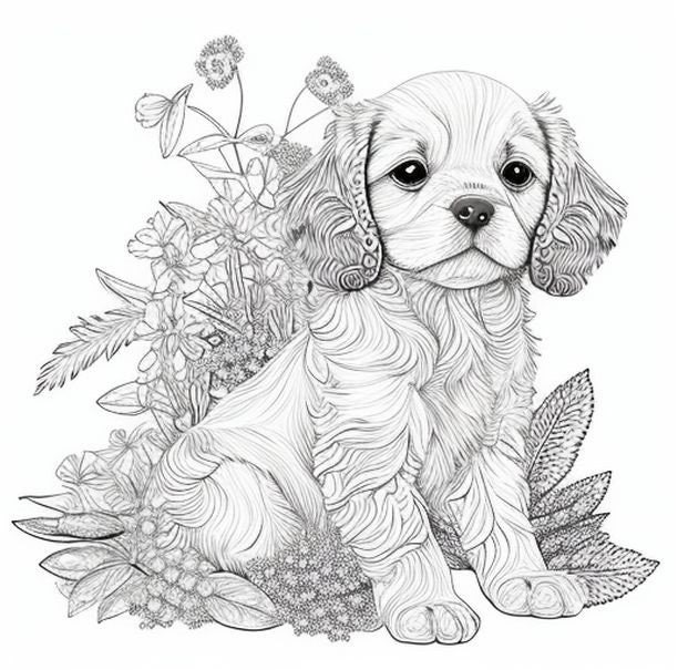 100 Dog Coloring Pages for Kdp Books - Etsy