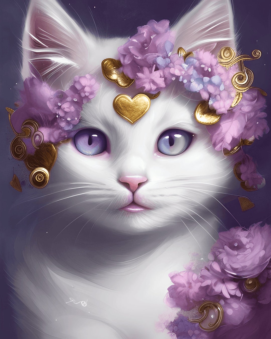 Cute Adorable White Fluffy Kitten Setting - Etsy