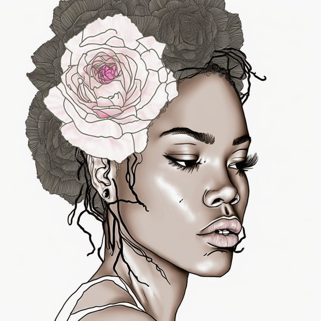 Unique Girl Coloring Pages - Etsy