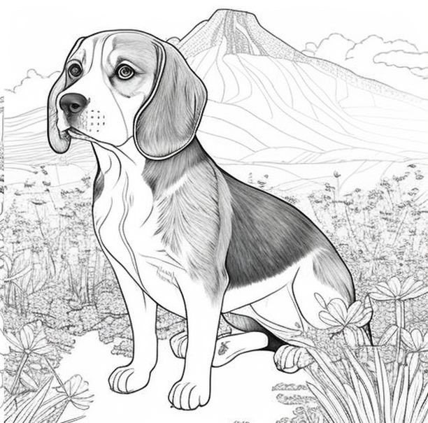 100 Dog Coloring Pages for Kdp Books - Etsy