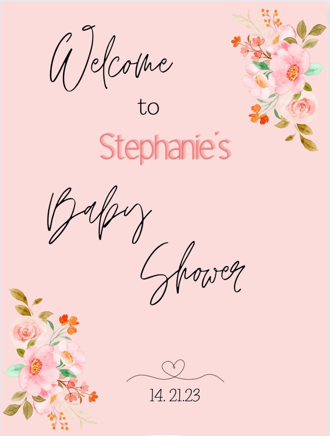 Editable Baby Shower Poster - Etsy