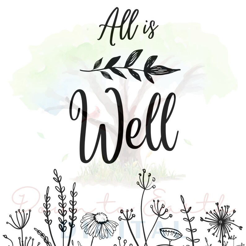 All is Well Printable LDS Hymn Wall Art Minimalist Christian - Etsy