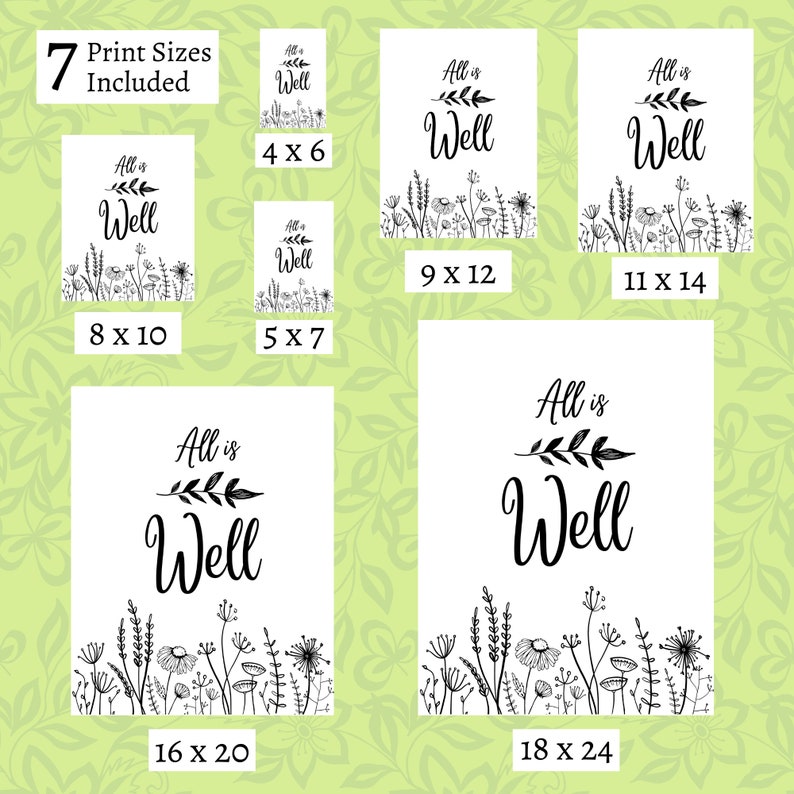 All is Well Printable LDS Hymn Wall Art Minimalist Christian - Etsy