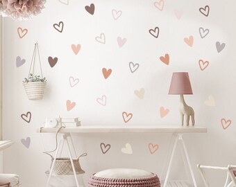 Heart Wall Stickers - Etsy