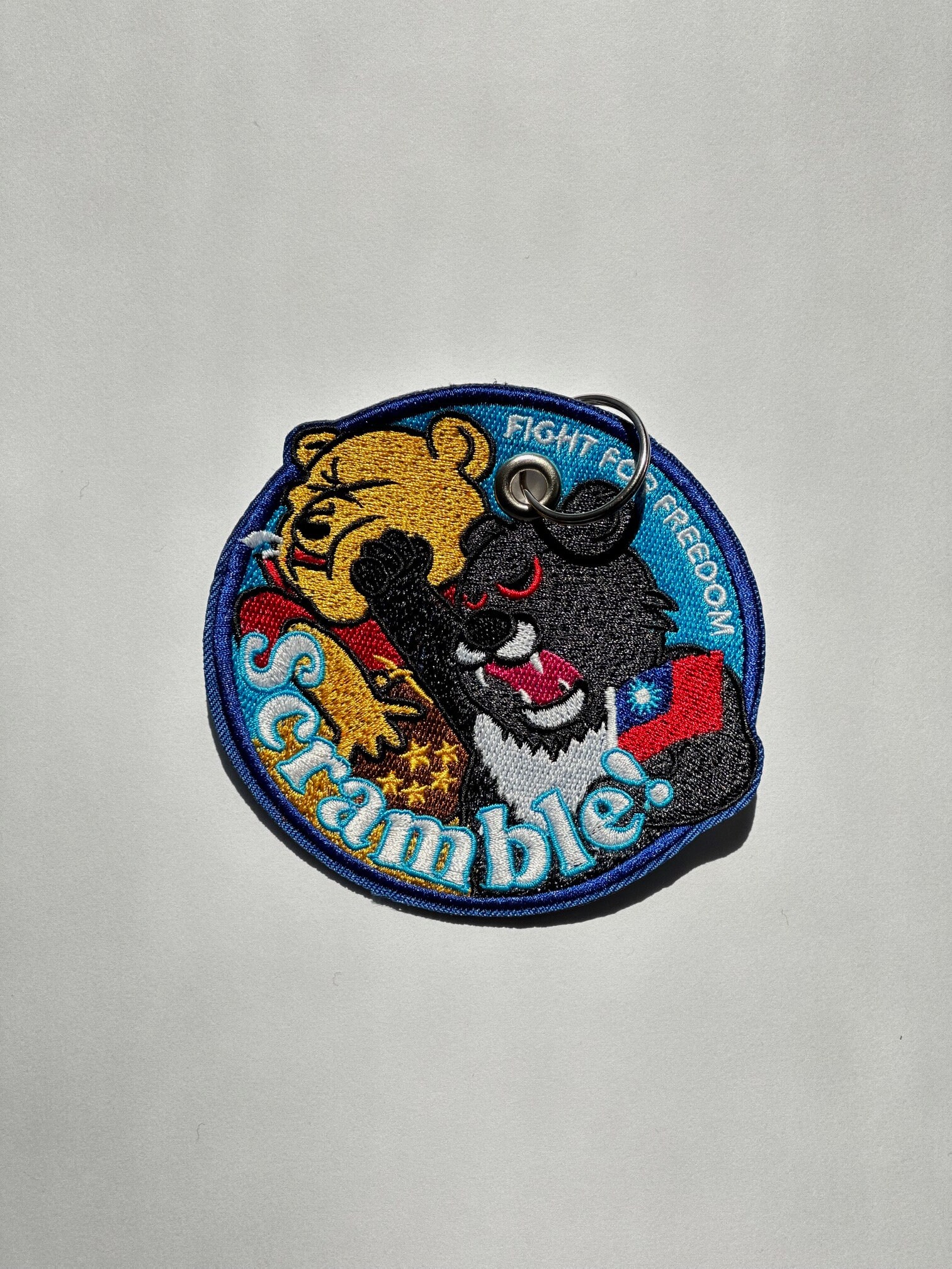 Taiwan Air Force Patch Embroidered Scramble Blue Patch 4in Iron-on, Vel ...