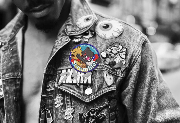 Taiwan Air Force Patch Embroidered Scramble Blue Patch 4in Iron-on, Vel ...