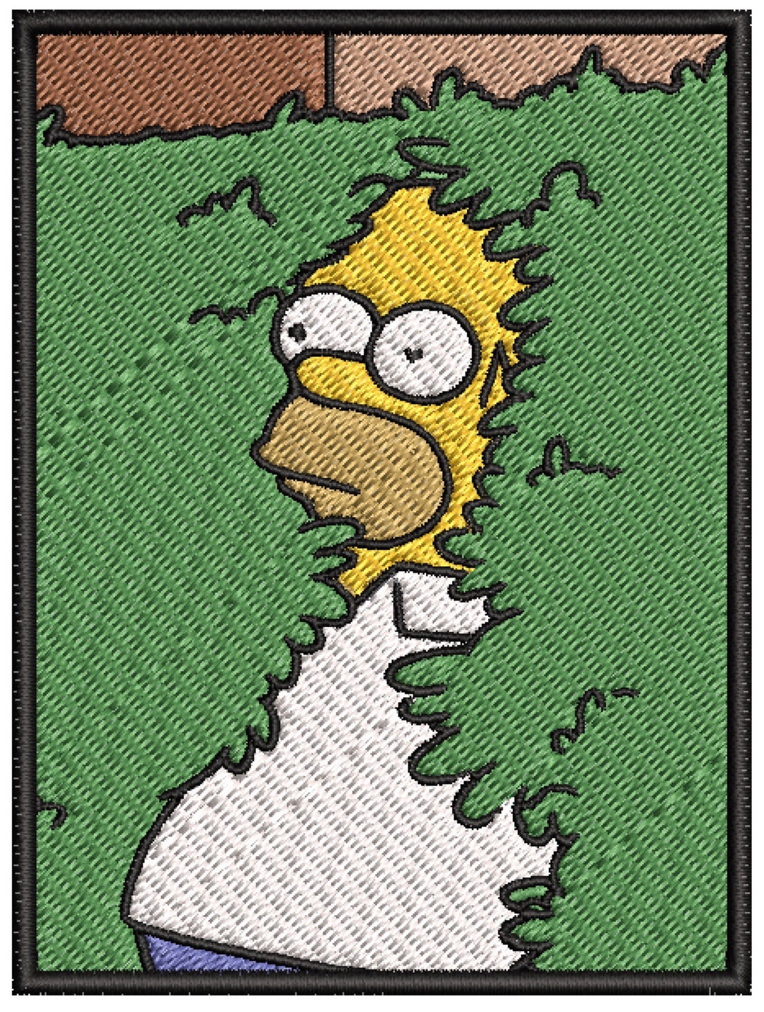 Homer Simpson Patch Gestickter Aufnäher Bushes Meme Aufnäher J-Haken ...