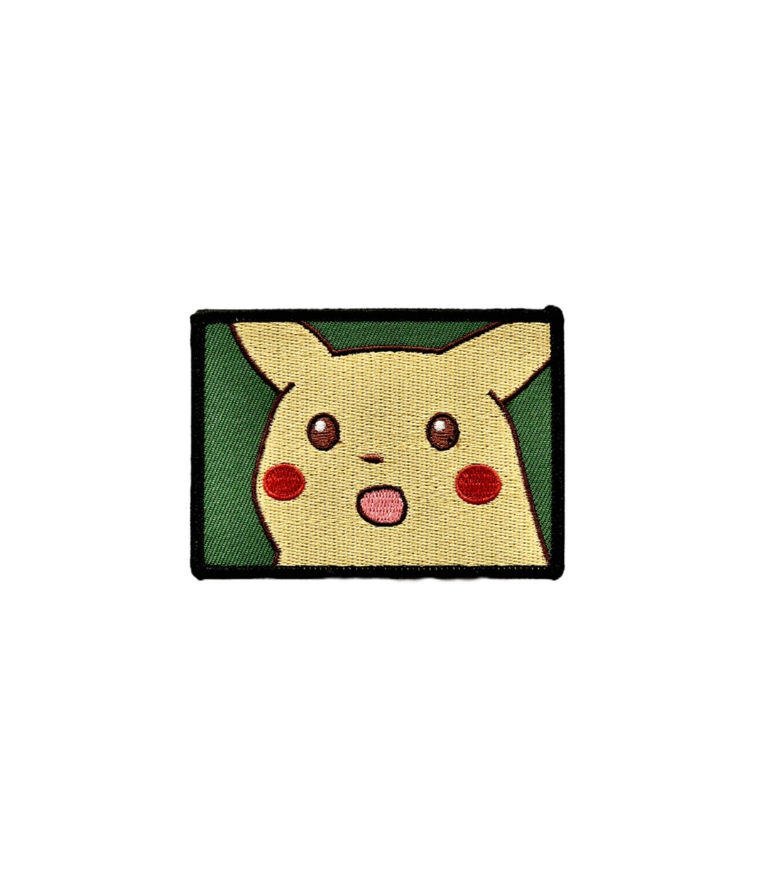 Pika Surprised Poké-mon Embroidered Patch Meme 3in CHOOSE Iron-on, J ...