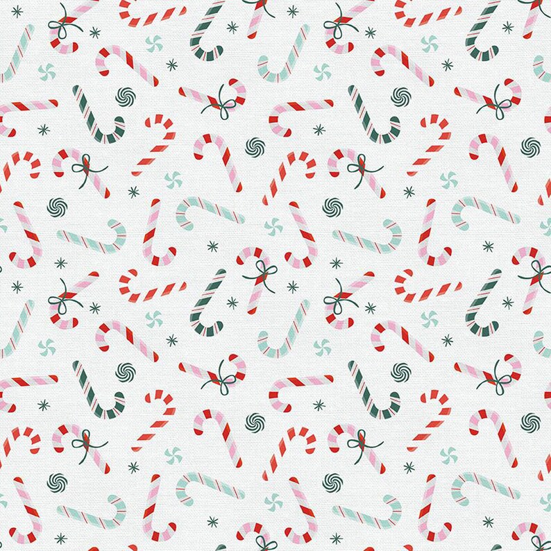 Christmas Nostalgia Quilt Fabric by Paintbrush Studios Candy Canes ...