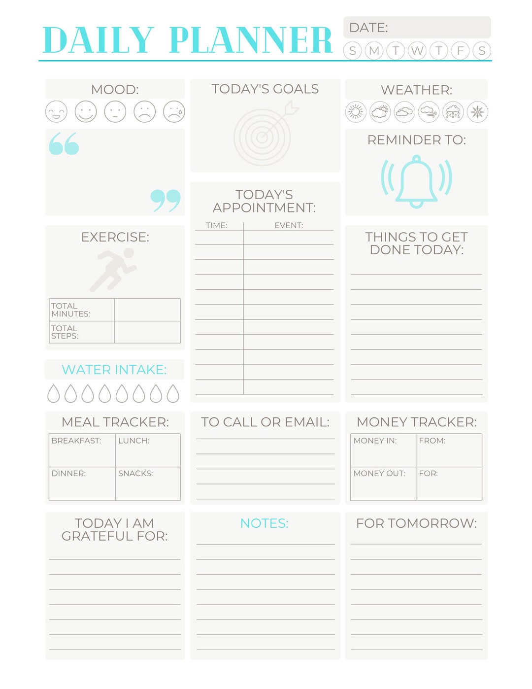 Daily Planner - Etsy