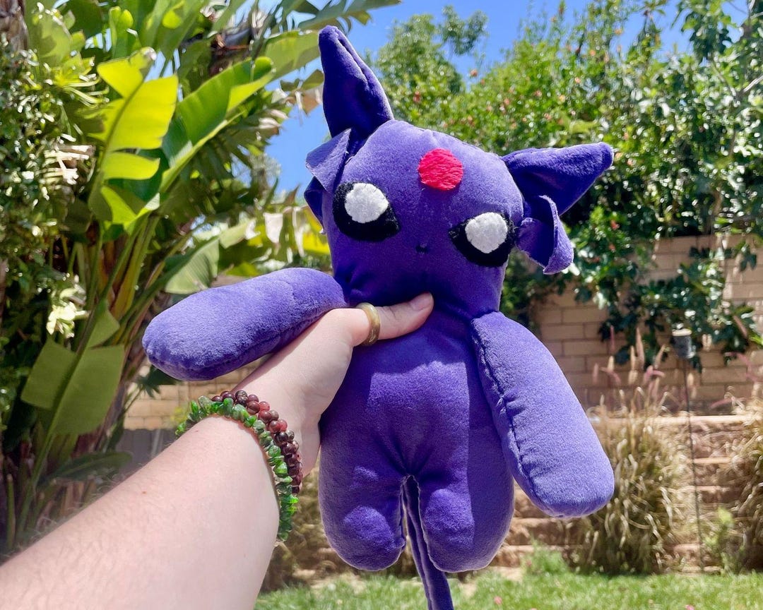 Hand-sewn Espeon Inspired Plush, Pokemon Plushies, Eevee Plush, Stuffed ...