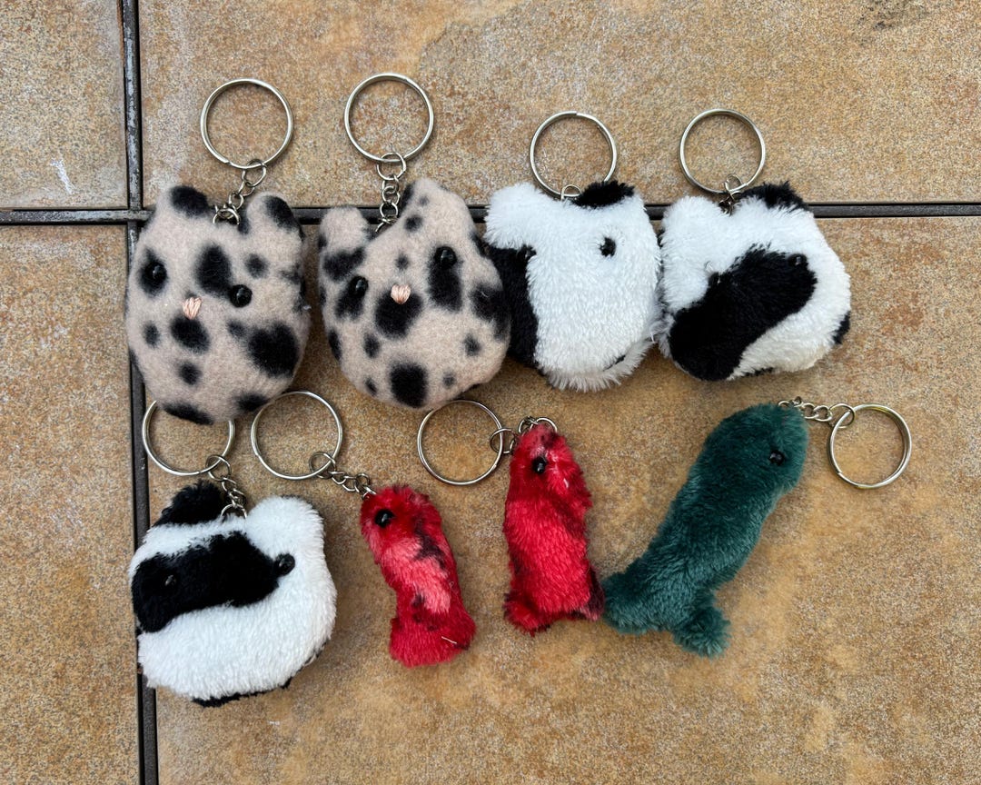 Plush Keychain Pets, Hand-sewn Plushie Keychains, Handmade Cats & Fish ...