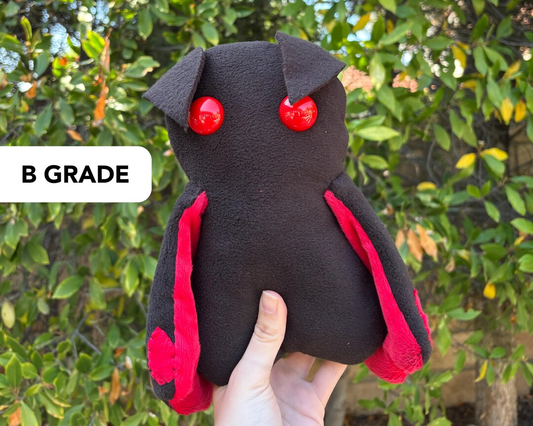 B Grade Hand-sewn / Weighted Mothman Plush, Cryptid Plushies, Handmade ...