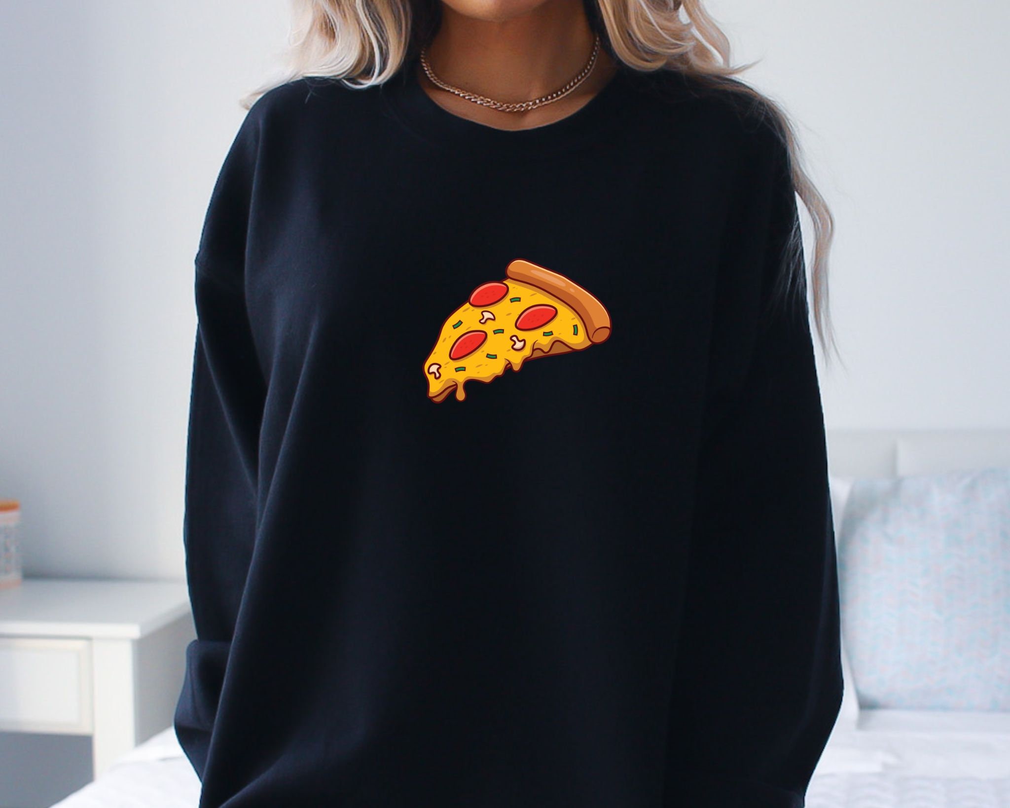 Pizza Slice Sweatshirt Design, Father Gift From Kids, Handmade Clothing ...