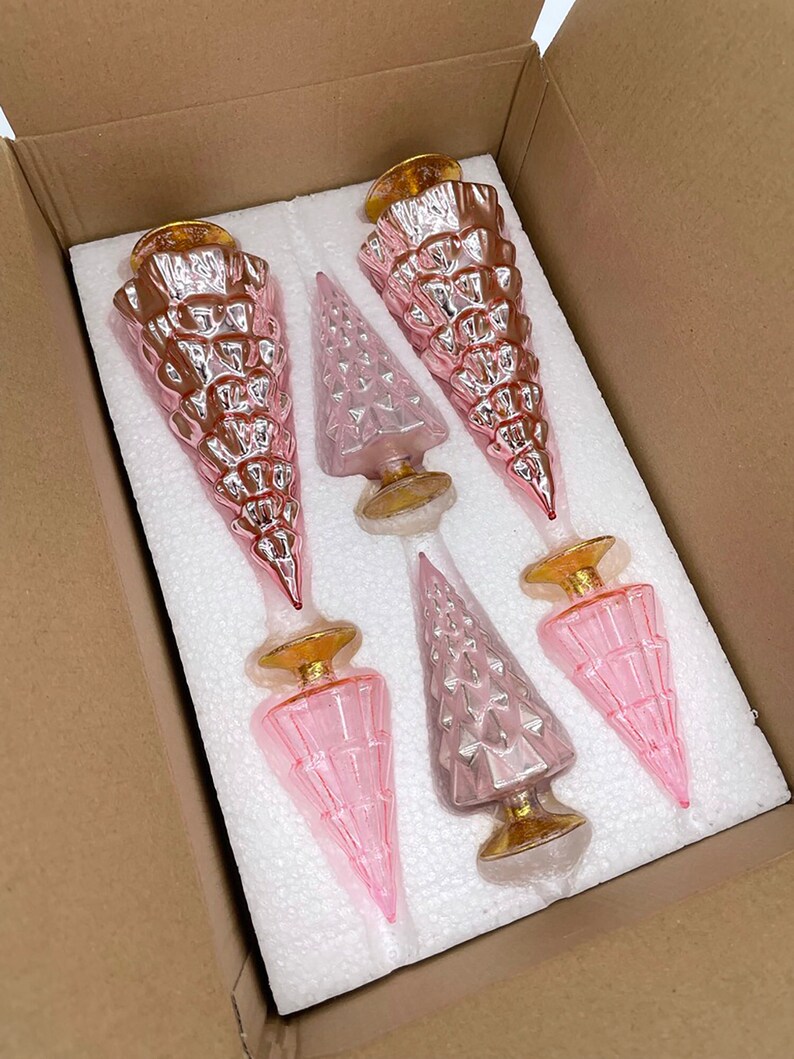 Glass Tree Set Rose Pink 6 Pcs - Etsy