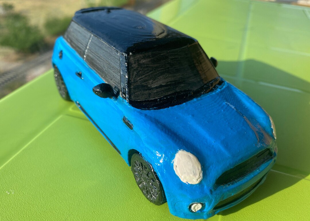 3D Printed Mini Cooper Figure Hand-painted Classic Car - Etsy