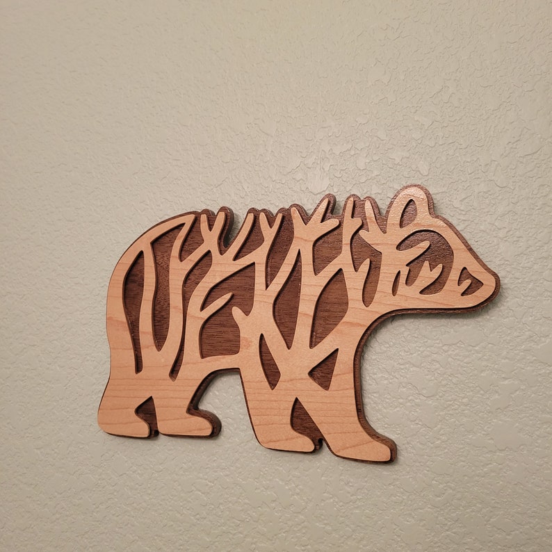 Rustic Wooden Bear Wall Art - Etsy