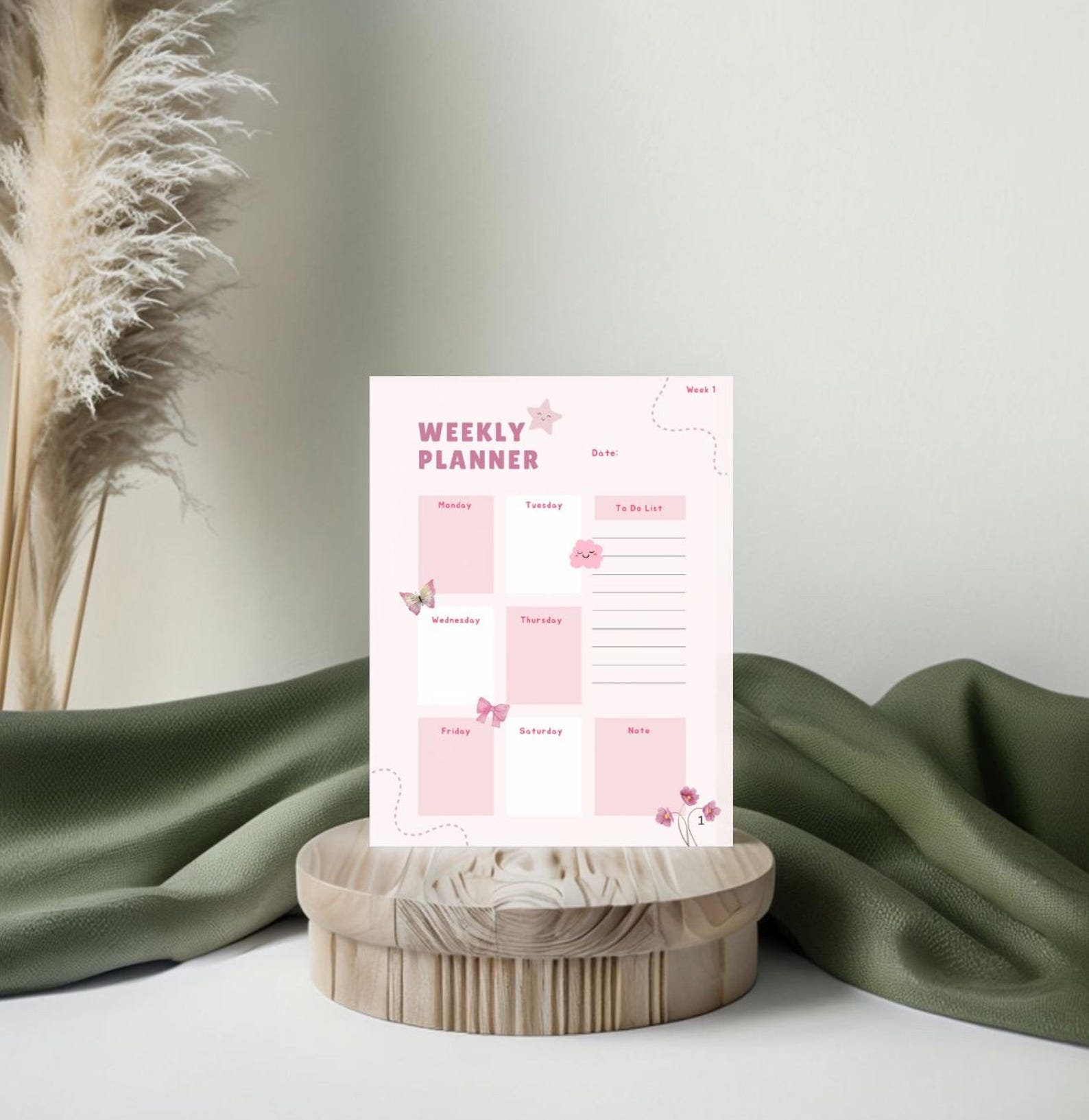 Weekly Planner | Printable PDF | Undated Minimalist Weekly Schedule ...