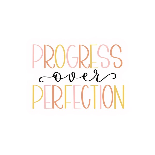 Progress Perfection - Etsy