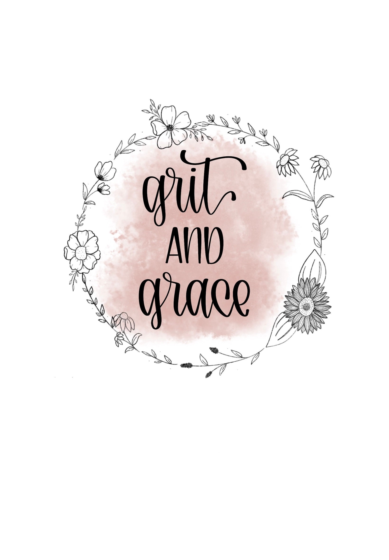 Single Sticker | Grit and Grace | Vinyl Decal - Etsy