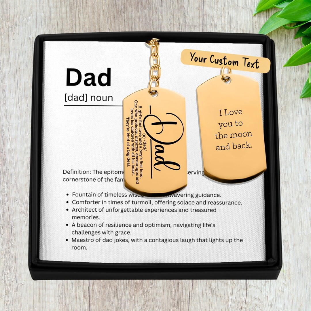 Dad Definition Keychain, First Fathers Day or Birthday Gift for New Dad ...