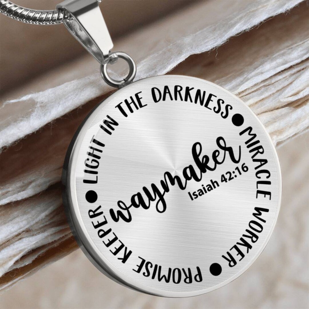 Bible Verse Gifts for Women, Waymaker Christian Necklace, Bible Verse ...