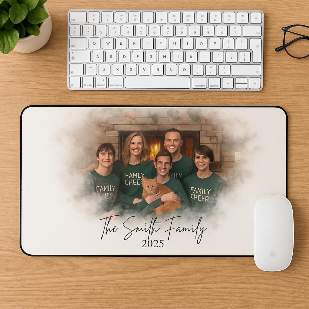 Custom Desk Mat With Photo Personalized Mouse Pad Gift for Husband ...