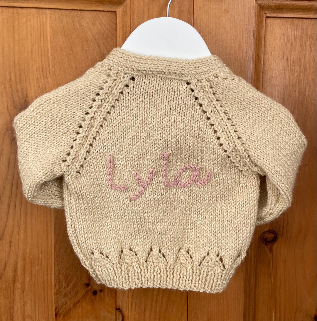 Personalised Baby Name Cardigan - Etsy