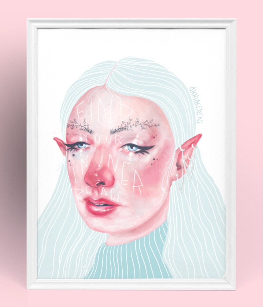 Ethereal Elf Art Print // Cottagecore Art Print // Original Art Print ...