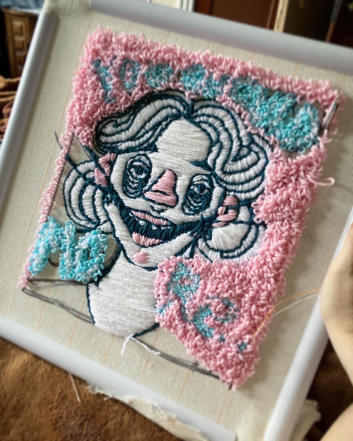 Custom Embroidery Rug// Handmade Wall Art // Embroidered Decor - Etsy