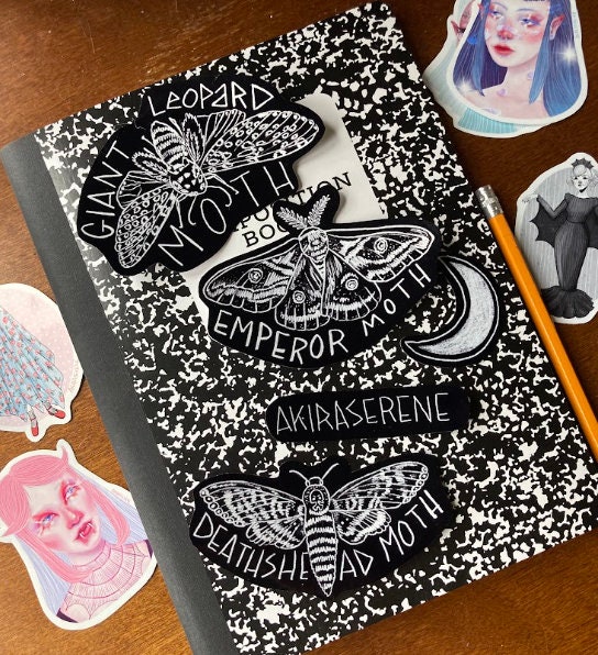 Punk Moth Sticker Pack // Insect Stickers // Vinyl Stickers - Etsy