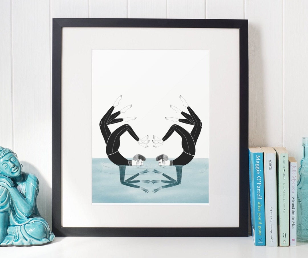 Bend Over Backwards // Yoga Art Print // Original Art Print - Etsy