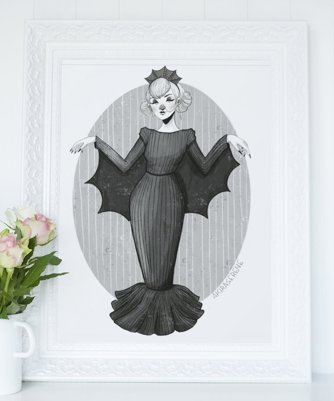 Vintage Vampire // Halloween Art Print // Original Art Print - Etsy