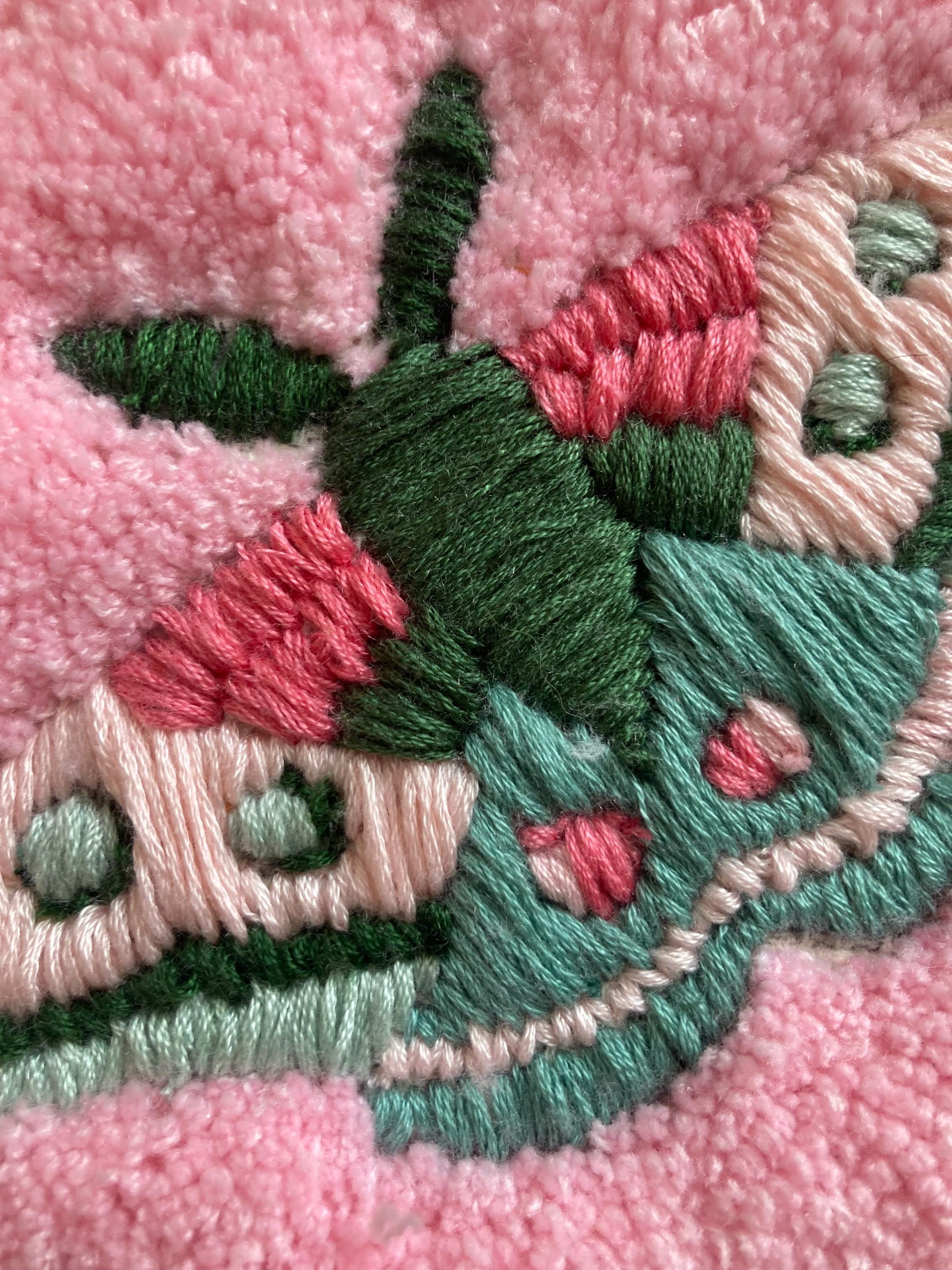 Custom Embroidery Rug// Handmade Wall Art // Embroidered Decor - Etsy