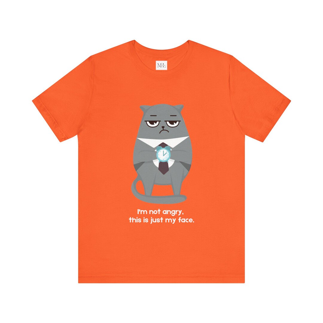 Not Angry Cat Shirt, My Angry Face Shirt, Not Angry My Face Attire ...