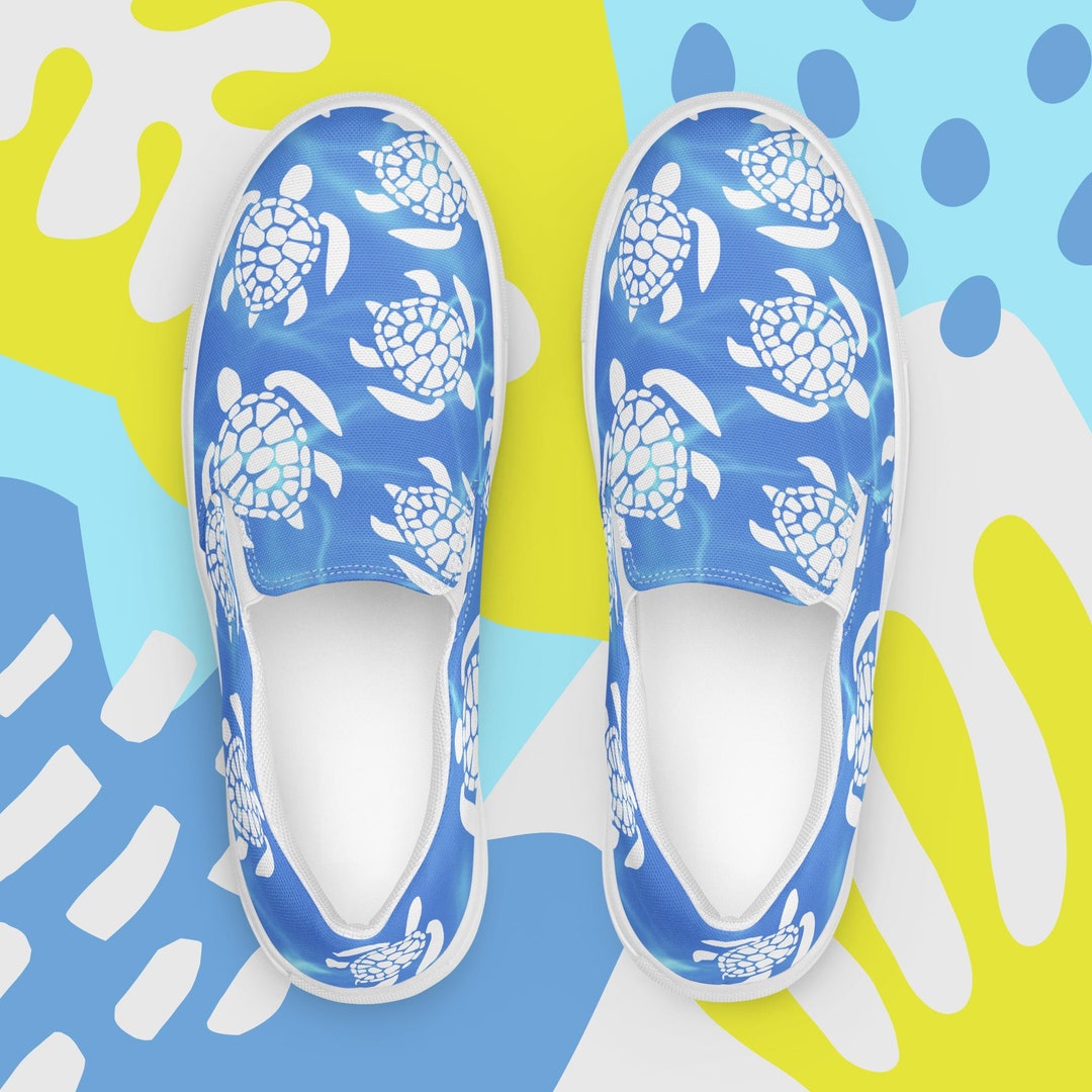 Turtle Sneakers, Sea Turtle Shoe, Best Summer Shoe Women’s Slip-on ...