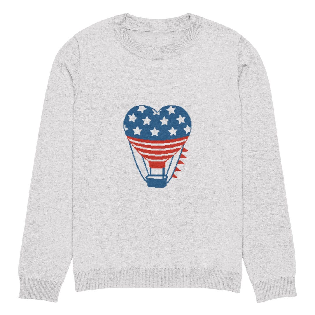Hot Air Balloon Sweater, Patriotic Clothing, Aviation Balloon Apparel ...
