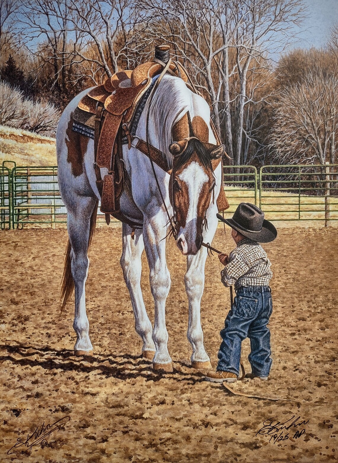 Artist Earl Kuhn - "preschool", Western Art Print, Limited Edition ...