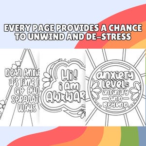 Mental Health Coloring Book: Anxiety Relief, Quote Designs (PDF ...