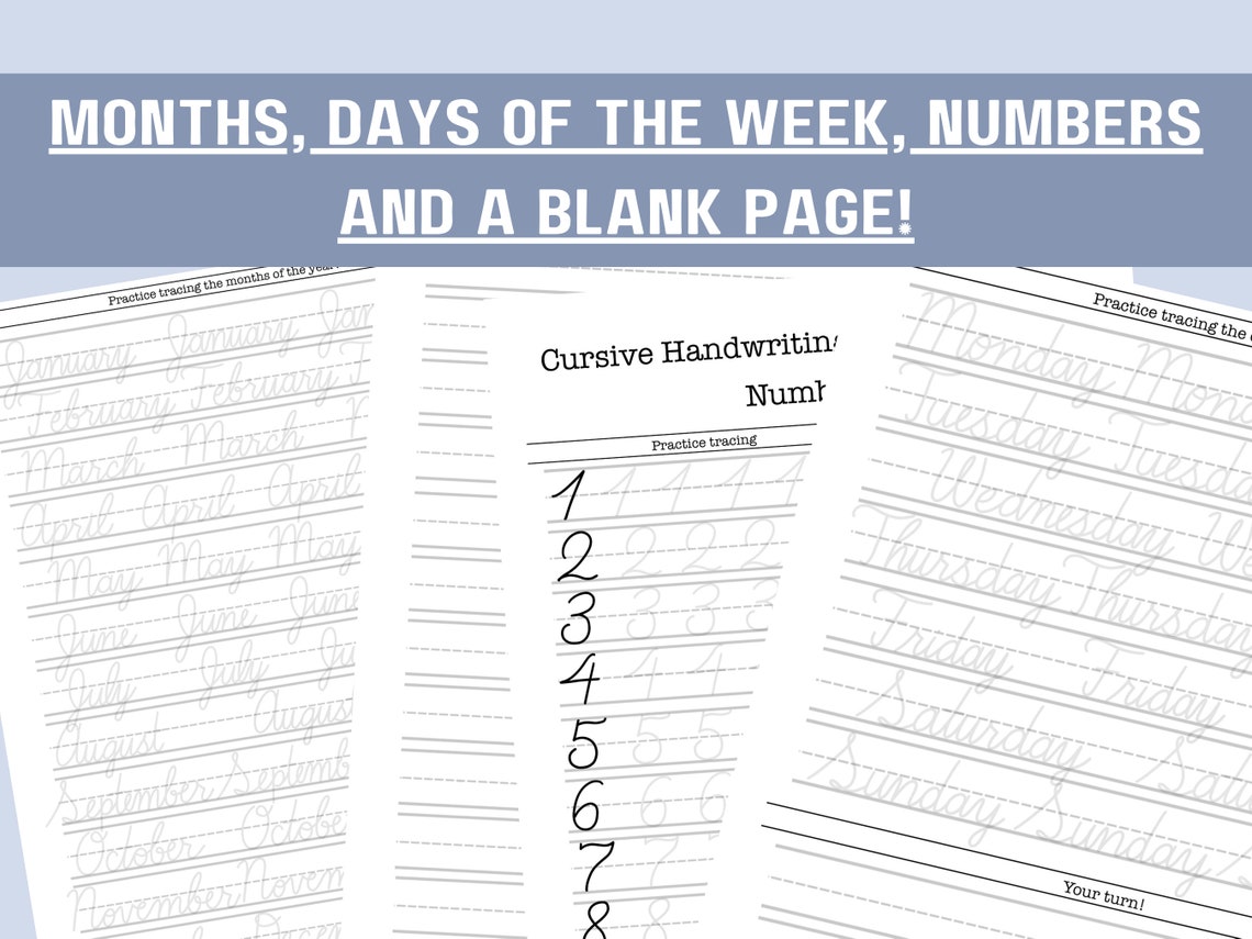 Cursive Handwriting Worksheets Printable Handwriting Practice Worksheet ...