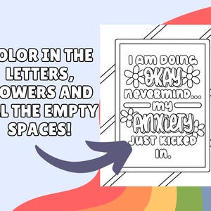 Mental Health Coloring Book: Anxiety Relief, Quote Designs (PDF ...